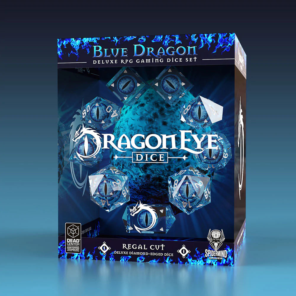 Pre-Order Dragon Eye Dice Sharp Edge - Blue – Spidermind Games USA LLC
