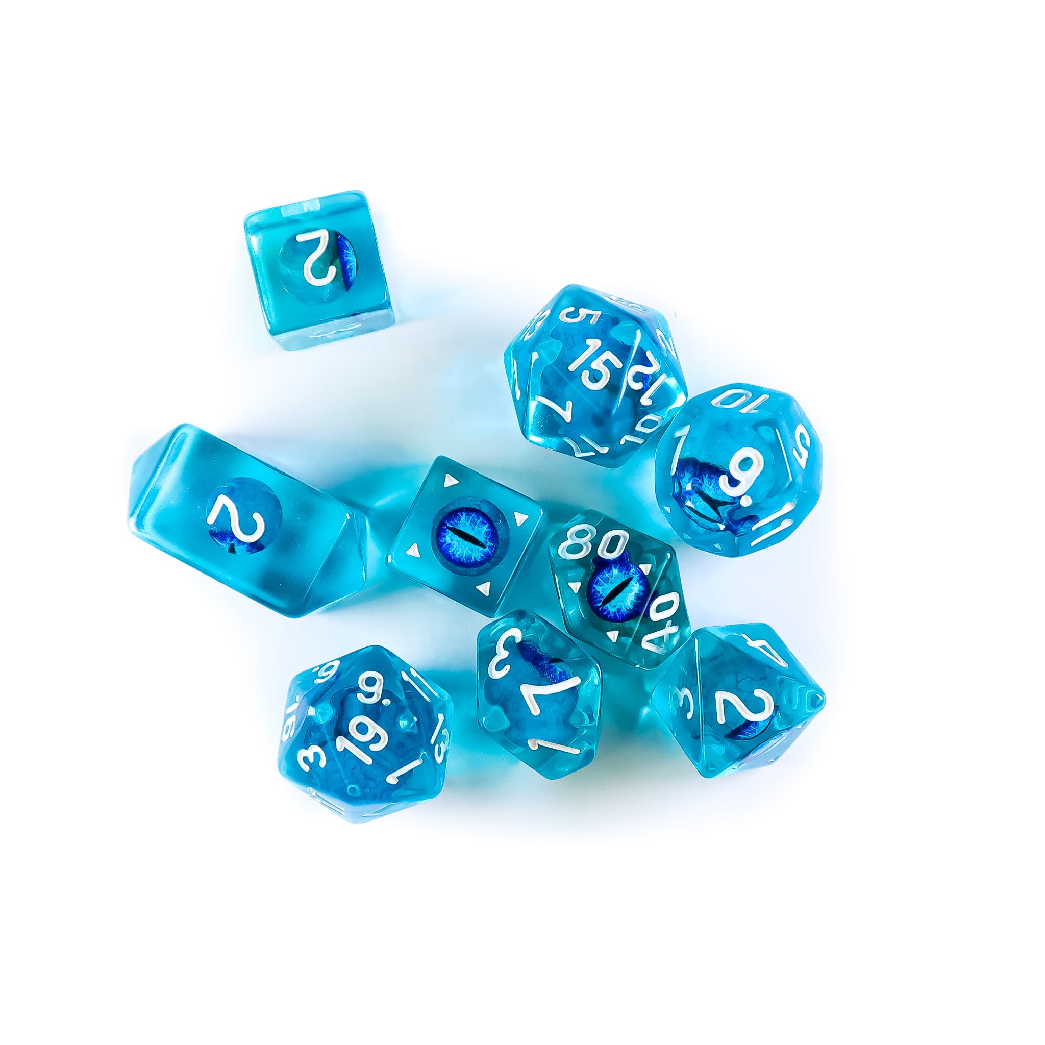 Pre-Order Dragon Eye Dice Round Edge - Blue – Spidermind Games USA LLC