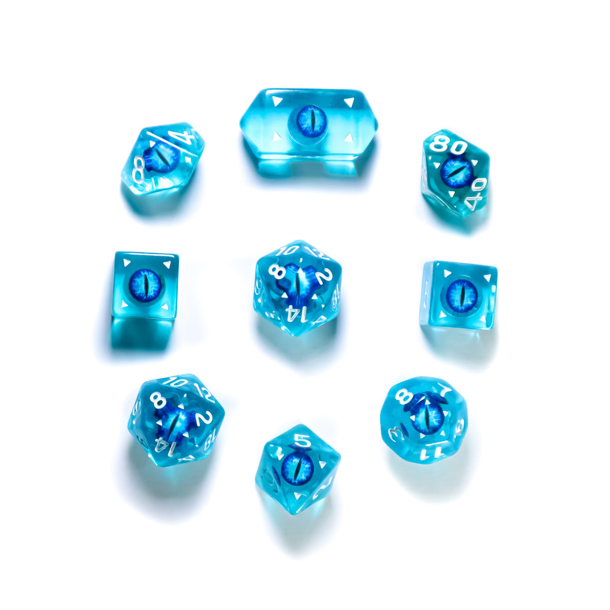 Pre-Order Dragon Eye Dice Round Edge - Blue – Spidermind Games USA LLC
