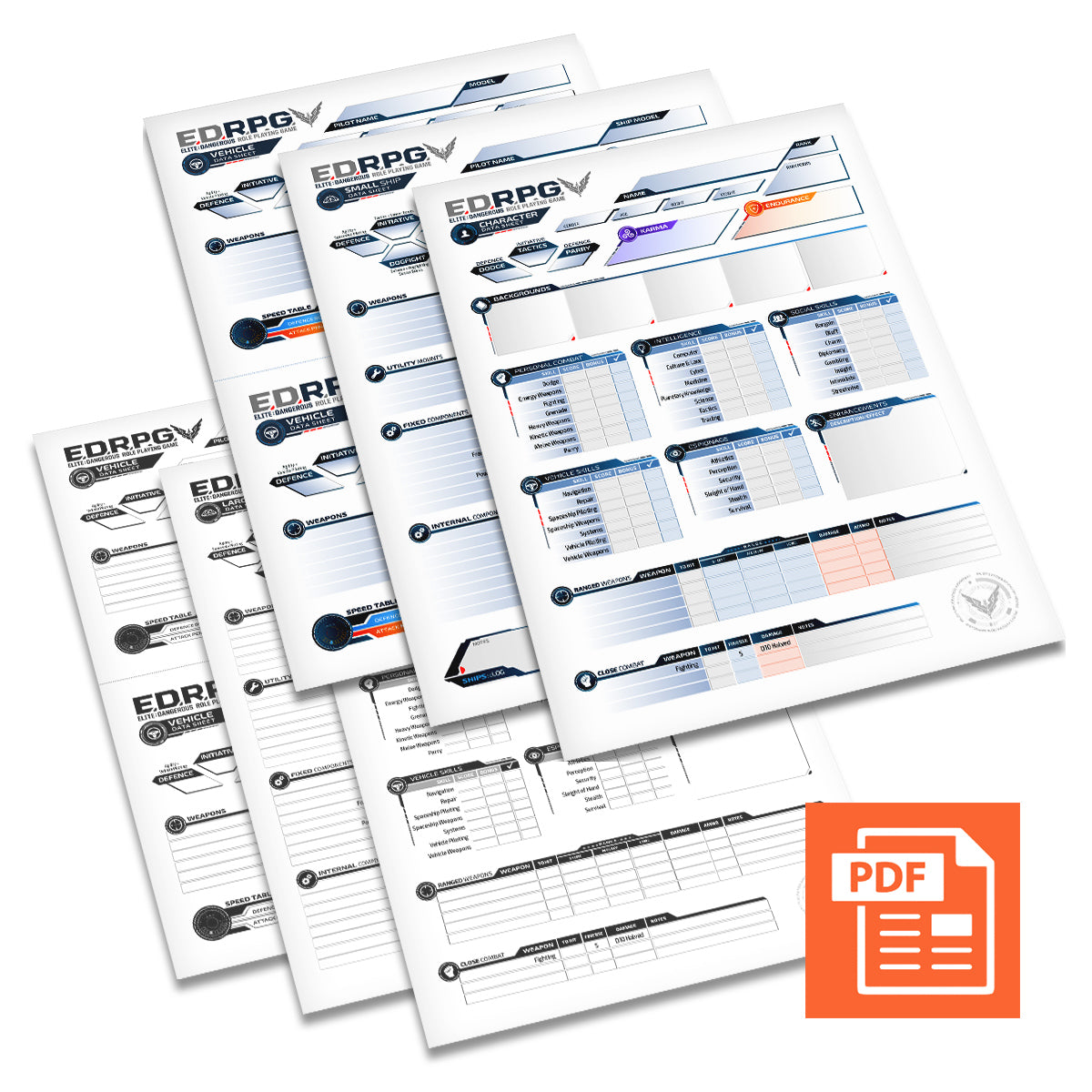 EDRPG - Character, Ship and Vehicle Sheets Free PDFs – Spidermind Games ...
